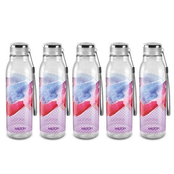 Buy Milton Helix 1000 Pet Water Bottle, Set of 5, 1 Litre Each, Purple ...